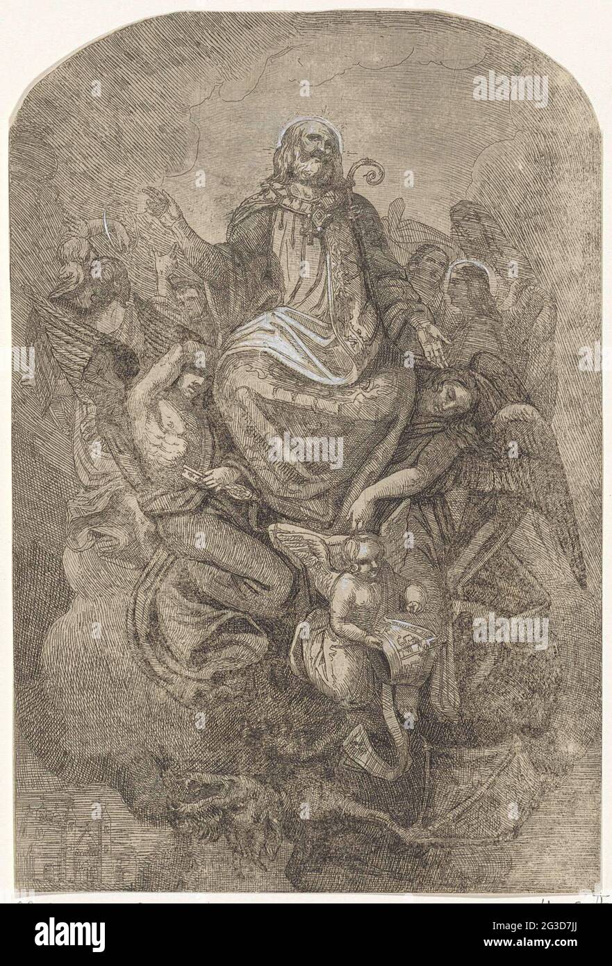 Saint Servatius of Maastricht worn by angels to heaven Stock Photo - Alamy