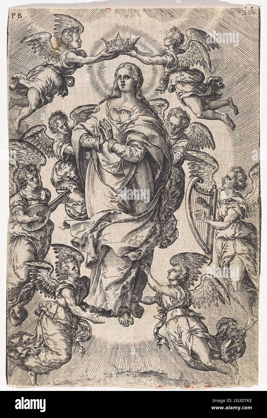 Ascension of Maria. Maria is entrained by angels to heaven. She is ...