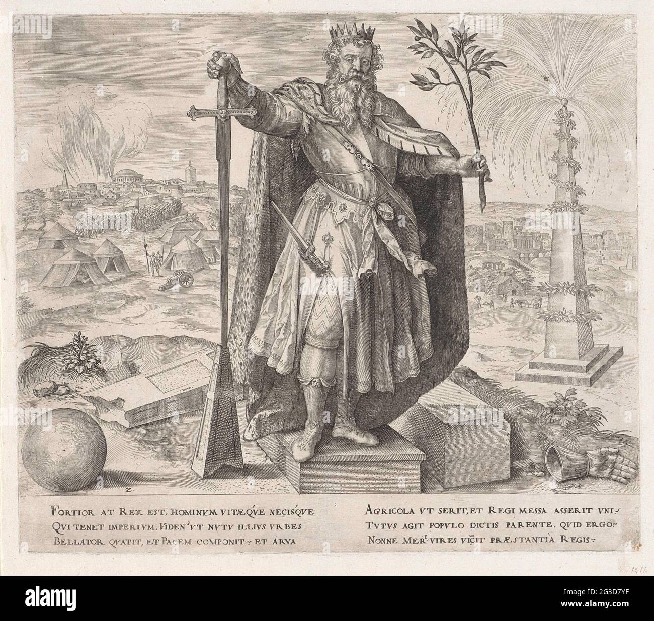 Power of the king; The four strongest powers. A king is standing on a ...