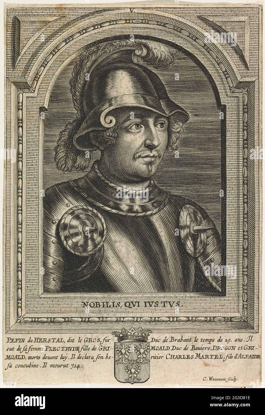 Portrait of Pepijn (II) from Herstal. Portrait of Pepijn (II) from ...