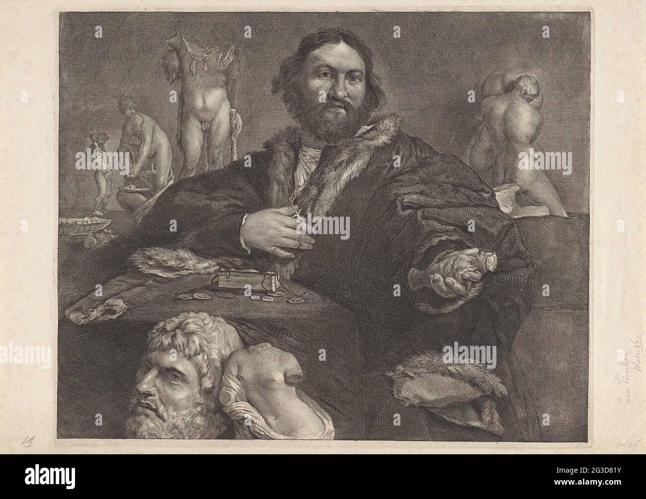 Portrait of Andrea Odoni. The Venetian merchant and collector Andrea ...