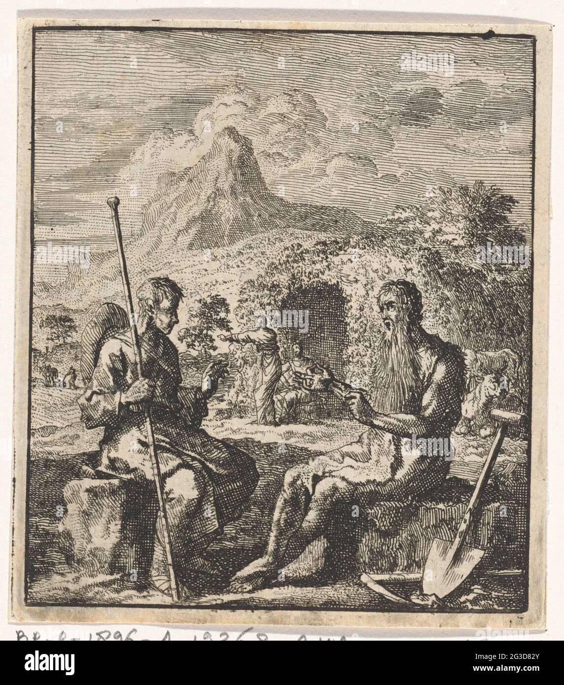 Walking soul in conversation with Adam Stock Photo - Alamy