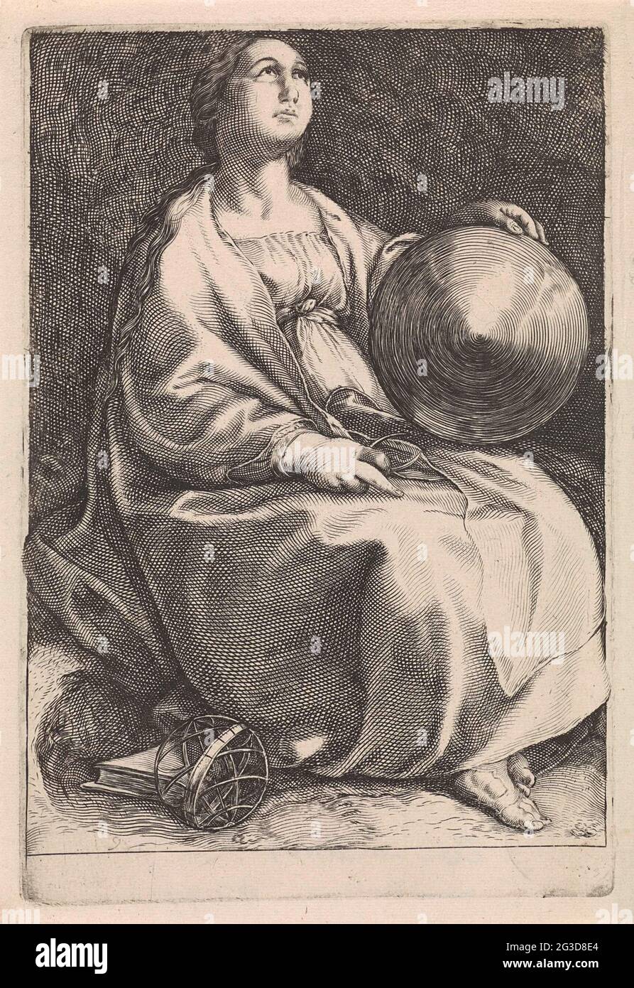 Urania; The nine muses. The sitting urania, the muse of the astronomy, holds a globe in her hand ...