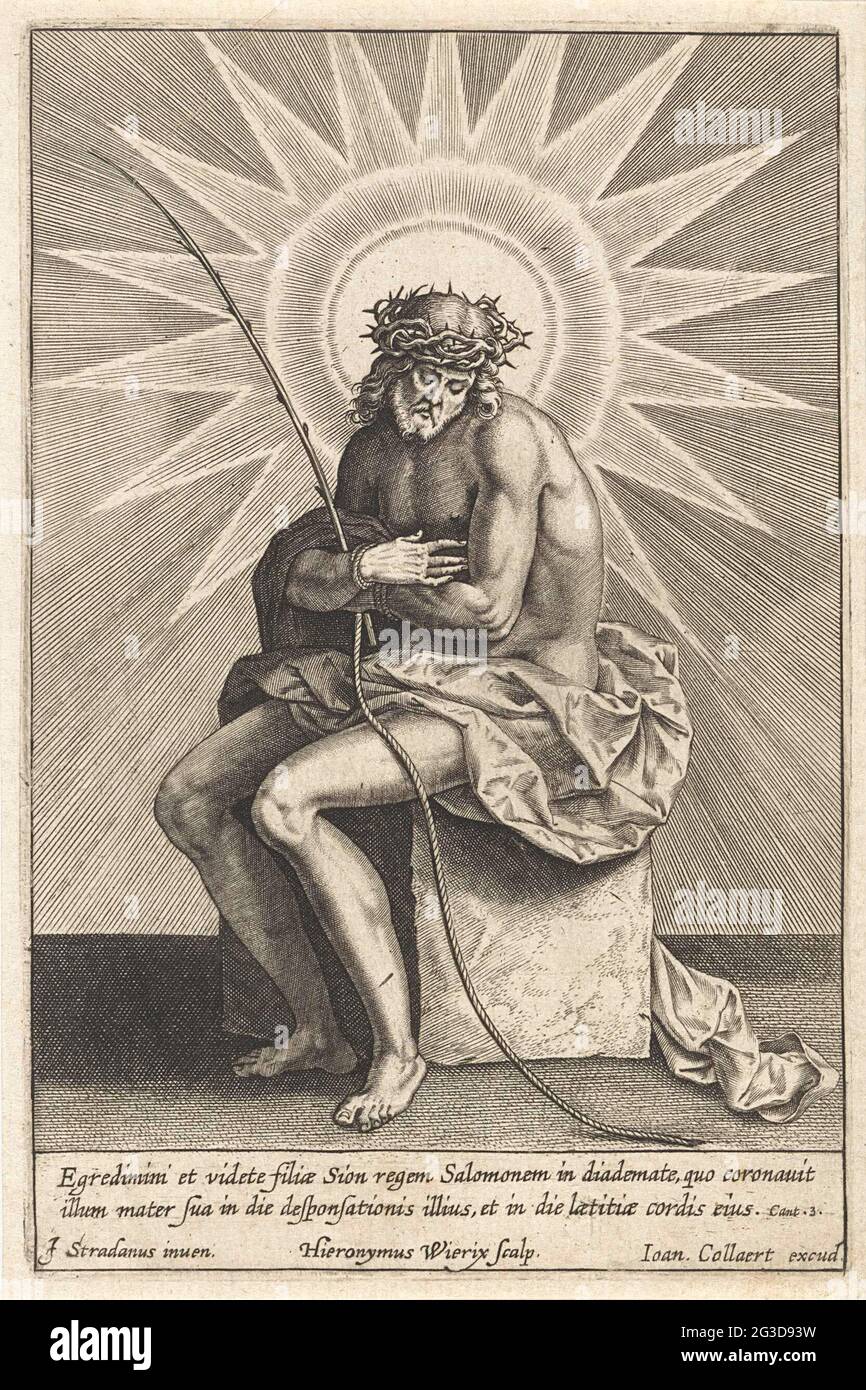 Christ on the cold stone. The pensive Christ joins a stone, pending his ...