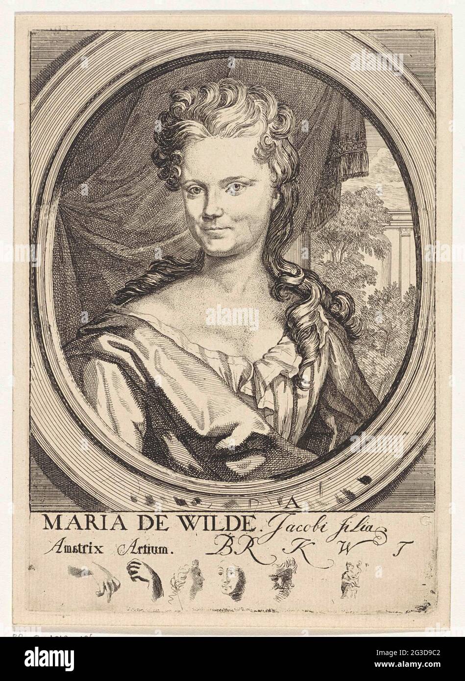 Self-portrait of Maria de Wilde; Maria De Wilde Jacobi Filia. Self ...