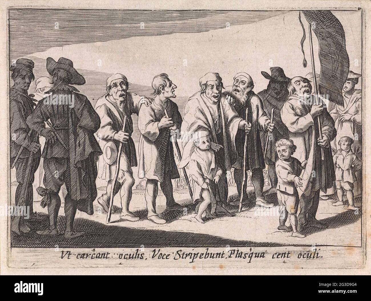 Procession of blind; The regrettable fate of the blind and the poor ...