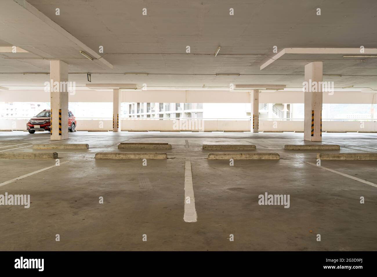 Parking garage department store interior Empty parking lot or garage ...