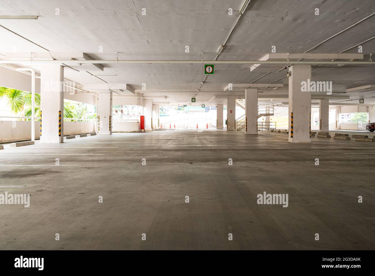 Parking garage department store interior Empty parking lot or garage ...