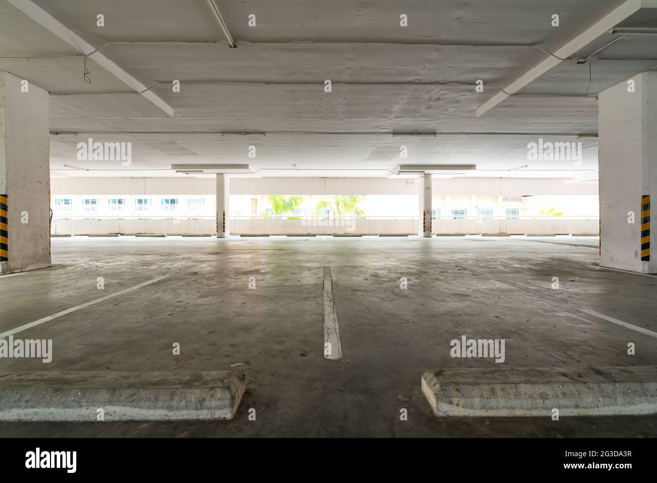 Parking garage department store interior Empty parking lot or garage ...