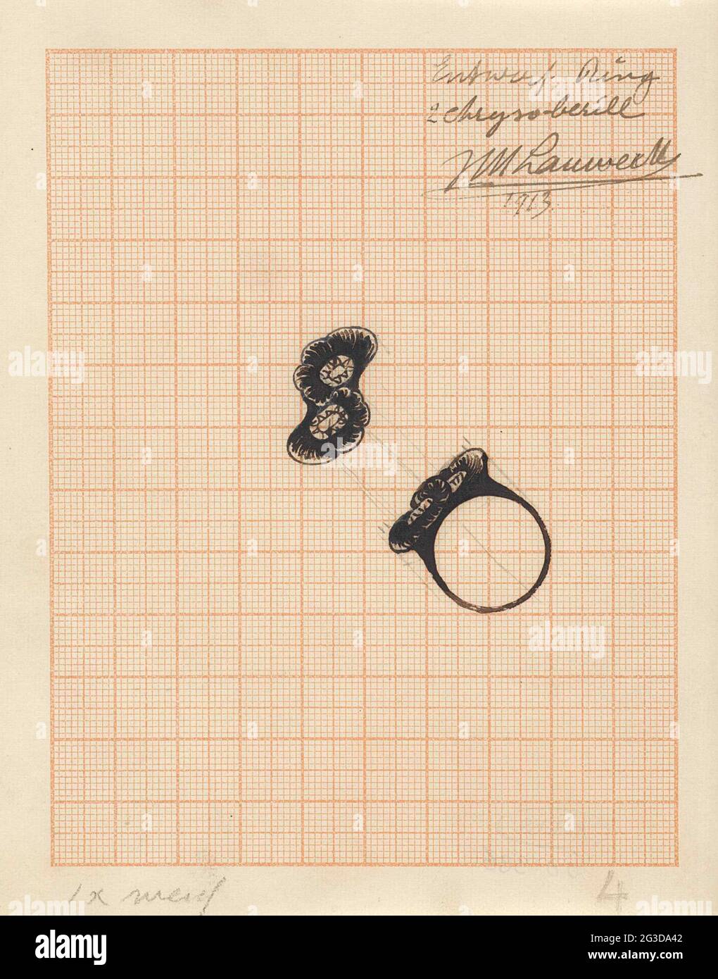 Design for a ring. Design for a piece of jewelry Stock Photo - Alamy