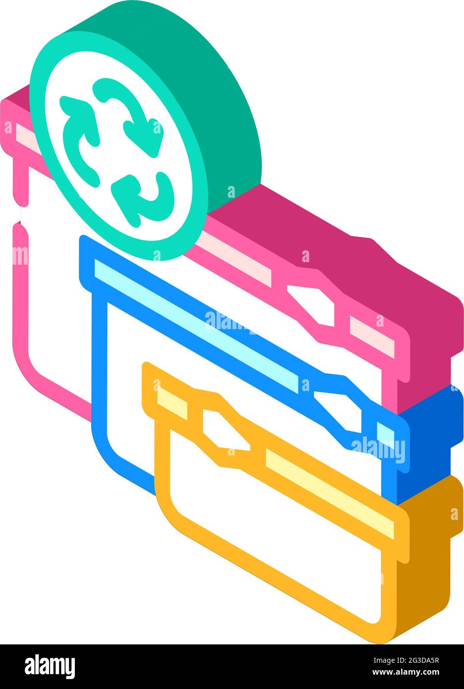 food bag zero waste accessory isometric icon vector illustration Stock ...