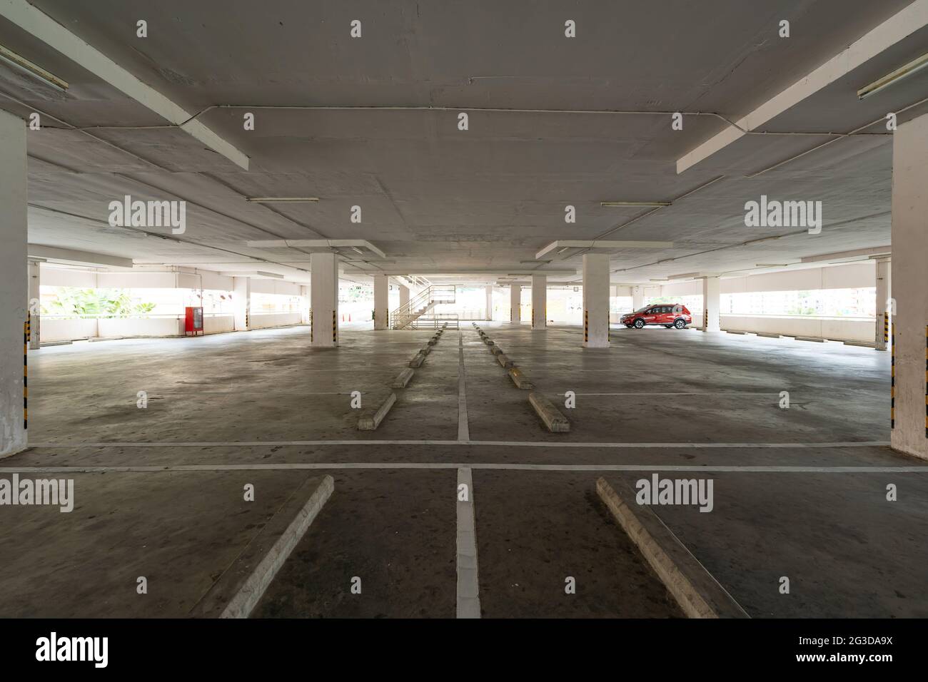 Parking garage department store interior Empty parking lot or garage ...
