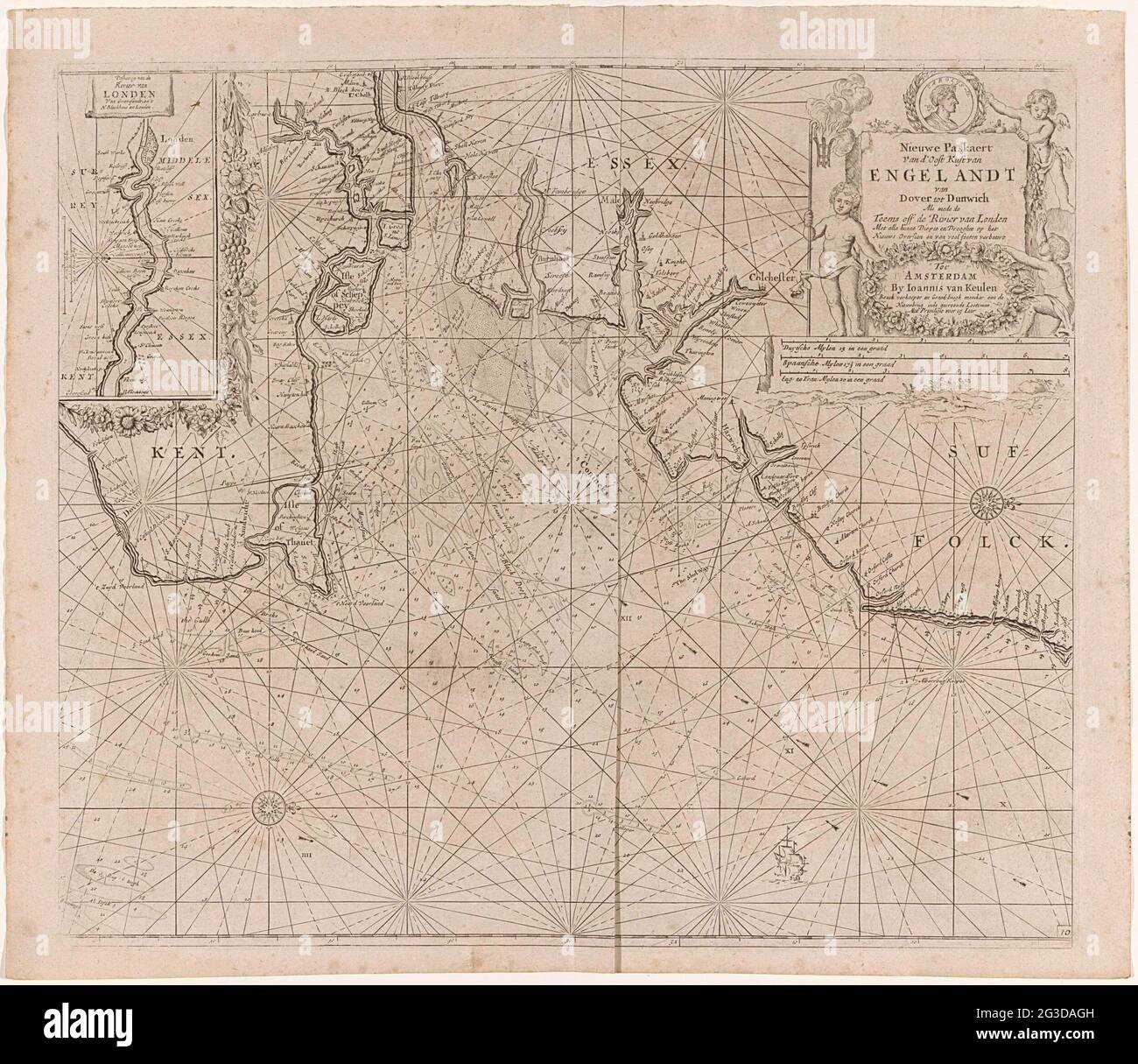 Map of england with scale and compass hi-res stock photography and ...