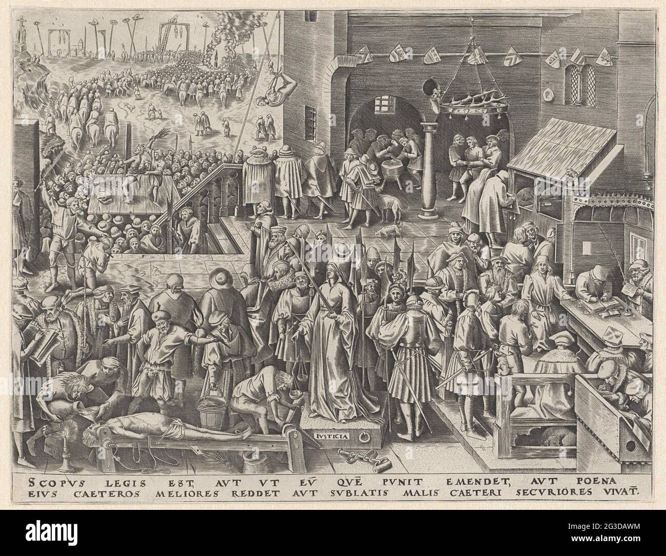 Justice; Justicia; The seven virtues. The female personification of ...