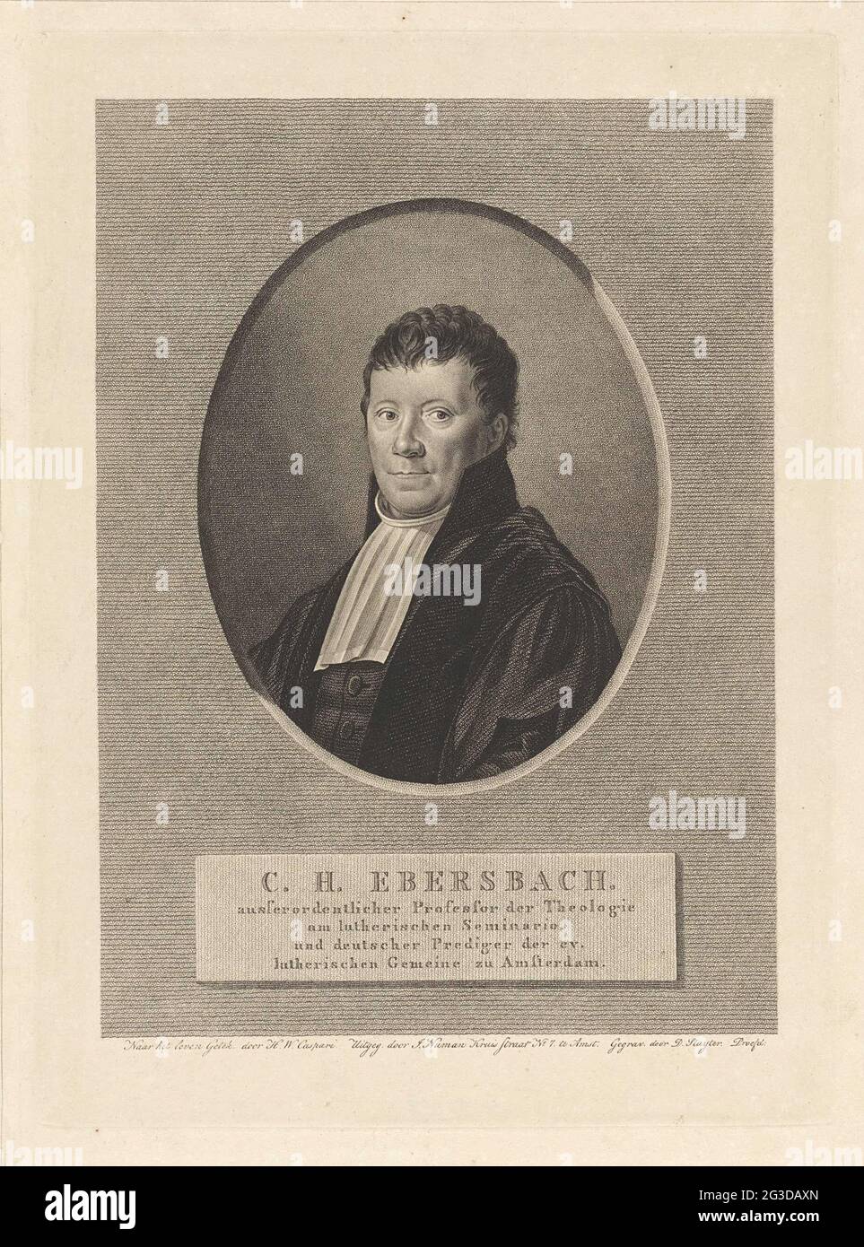 Portrait of Christiaan Henrich Ebersbach. Portrait of Christiaan ...