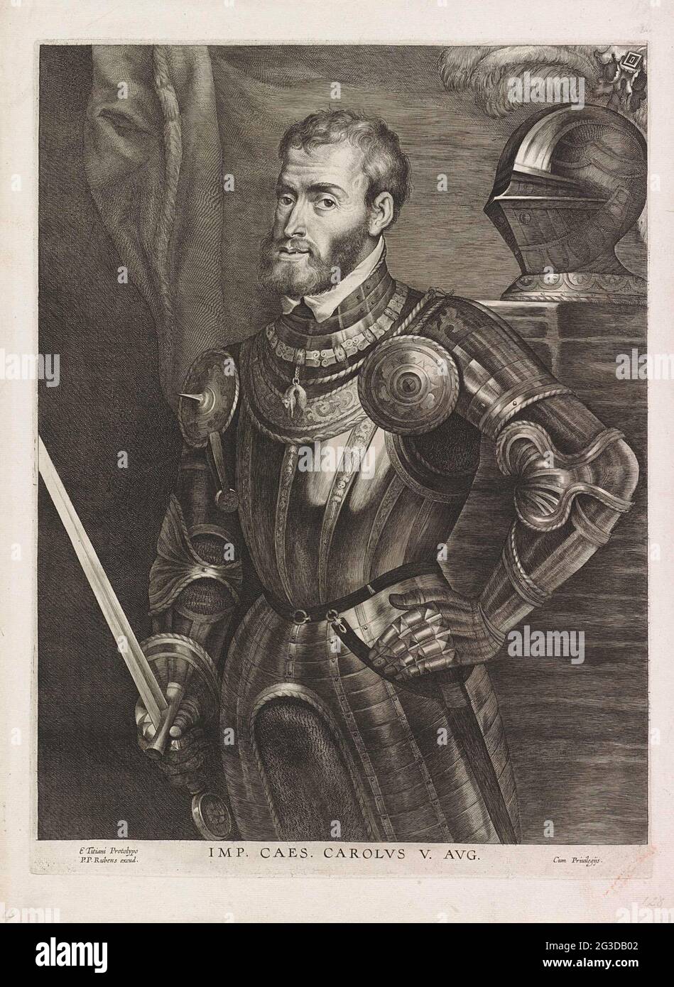 Portrait of Charles V van Habsburg. Portrait of Charles V from Habsburg ...
