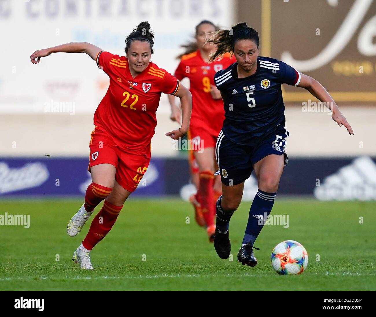Llanelli, UK - 15 Jun 2021, Georgia Walters (L) and Brianna Westrup are ...