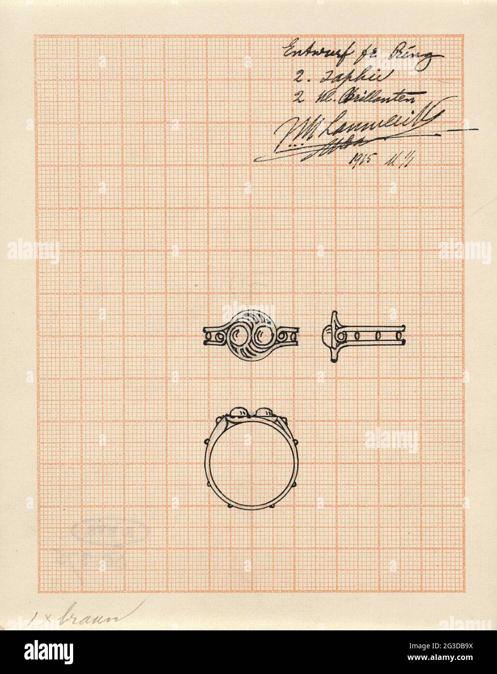 Silver ring jewelry sketch hi-res stock photography and images - Alamy