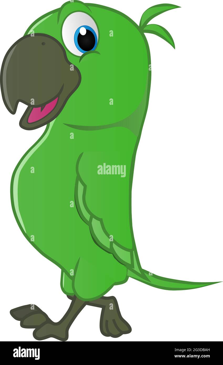 Parrot macaw bird cartoon Cut Out Stock Images & Pictures - Alamy