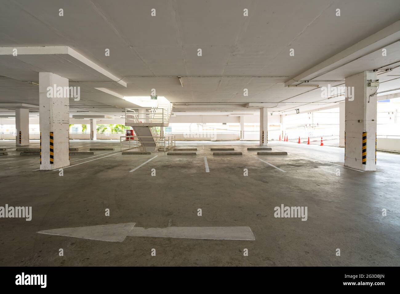 Parking garage department store interior Empty parking lot or garage ...