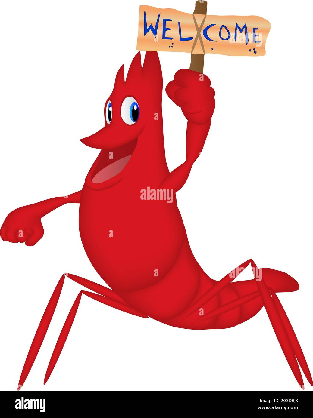 Dancing Crayfish Cartoon