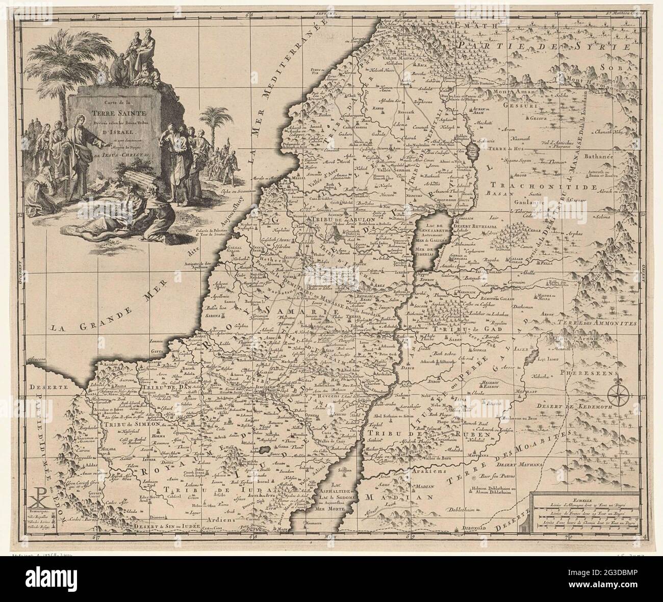 Kaart van Israel; Map of the Holy Land Stock Photo - Alamy