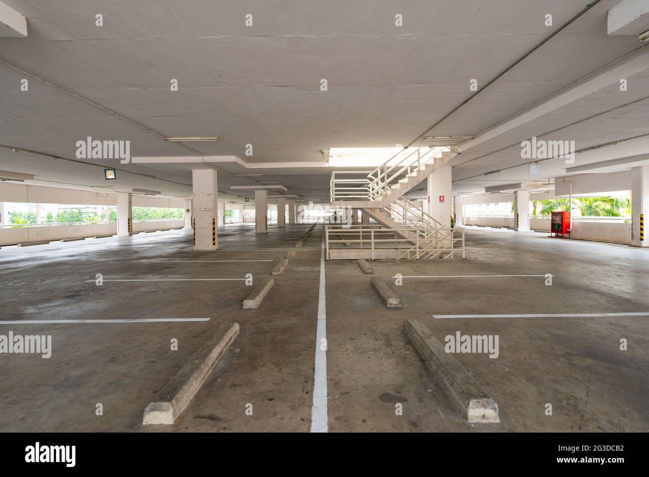 Parking garage department store interior Empty parking lot or garage ...