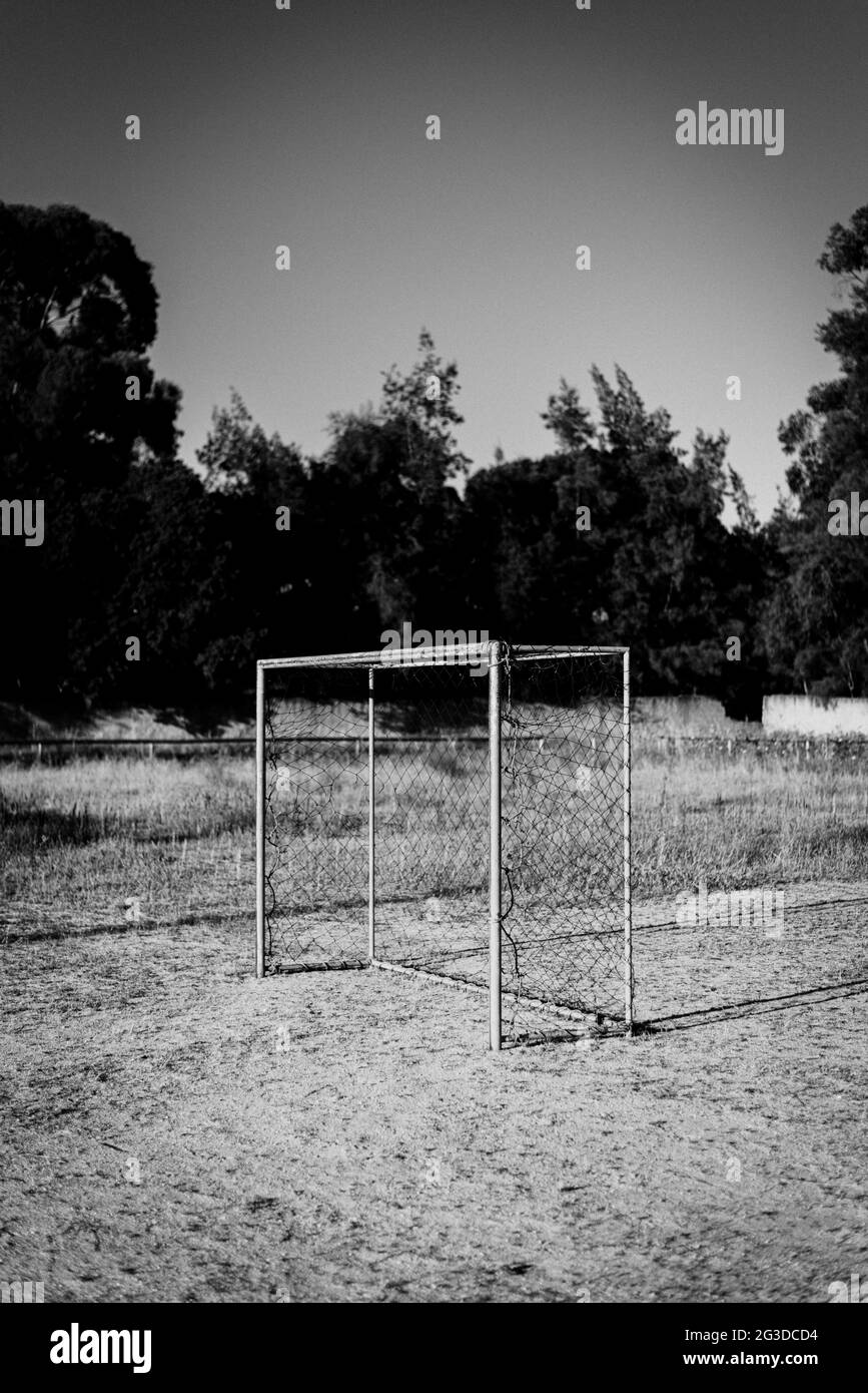 Old football field Black and White Stock Photos & Images - Alamy