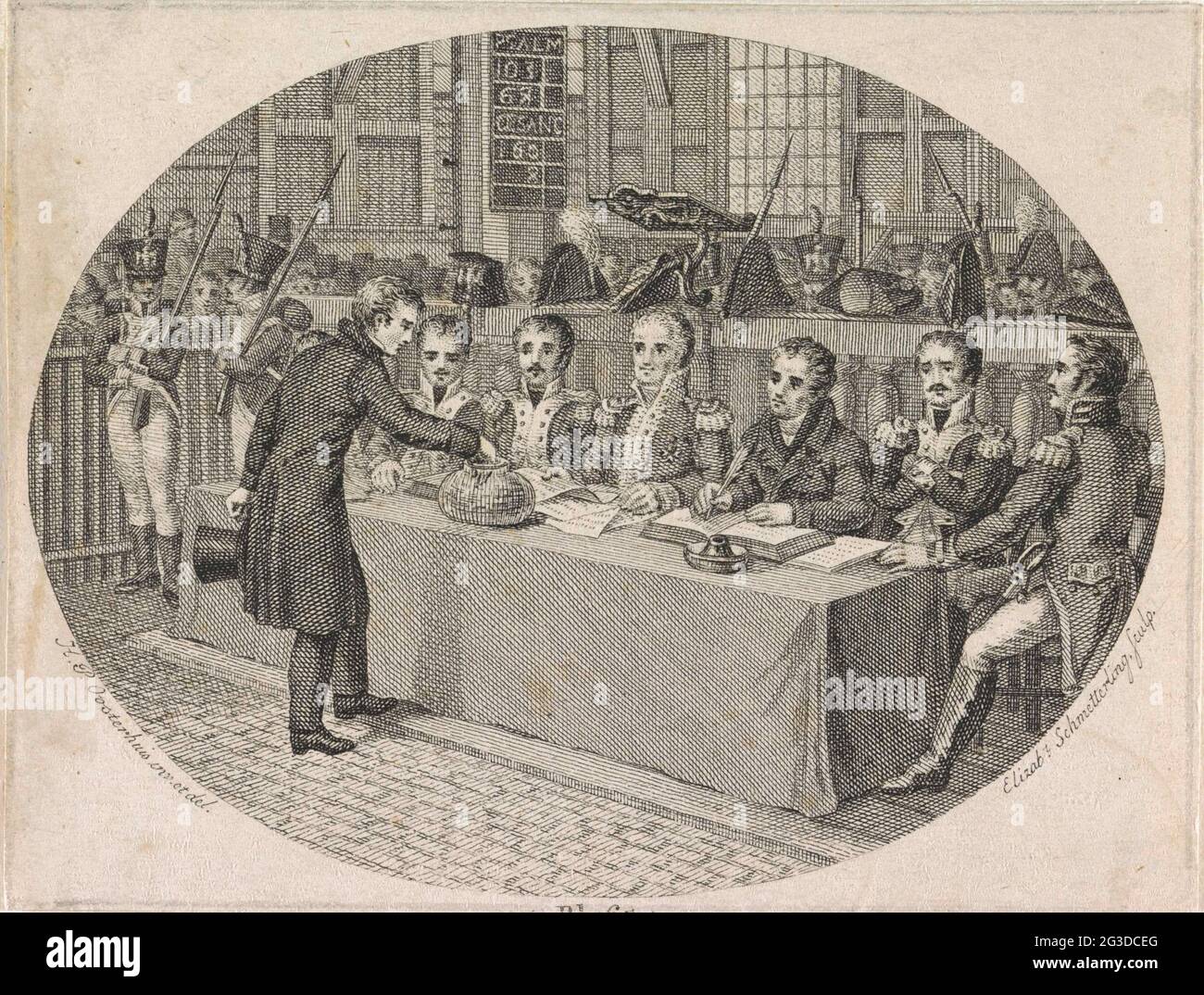 The draw for the conscription in the Amstel Church, 1811. The draw for ...