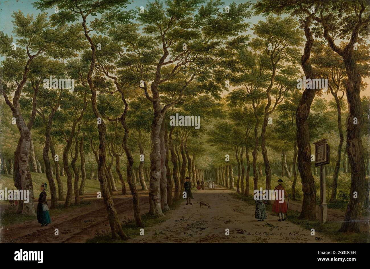 The Herepad in the Haagse Bos. La Fargue specialized in topographical ...