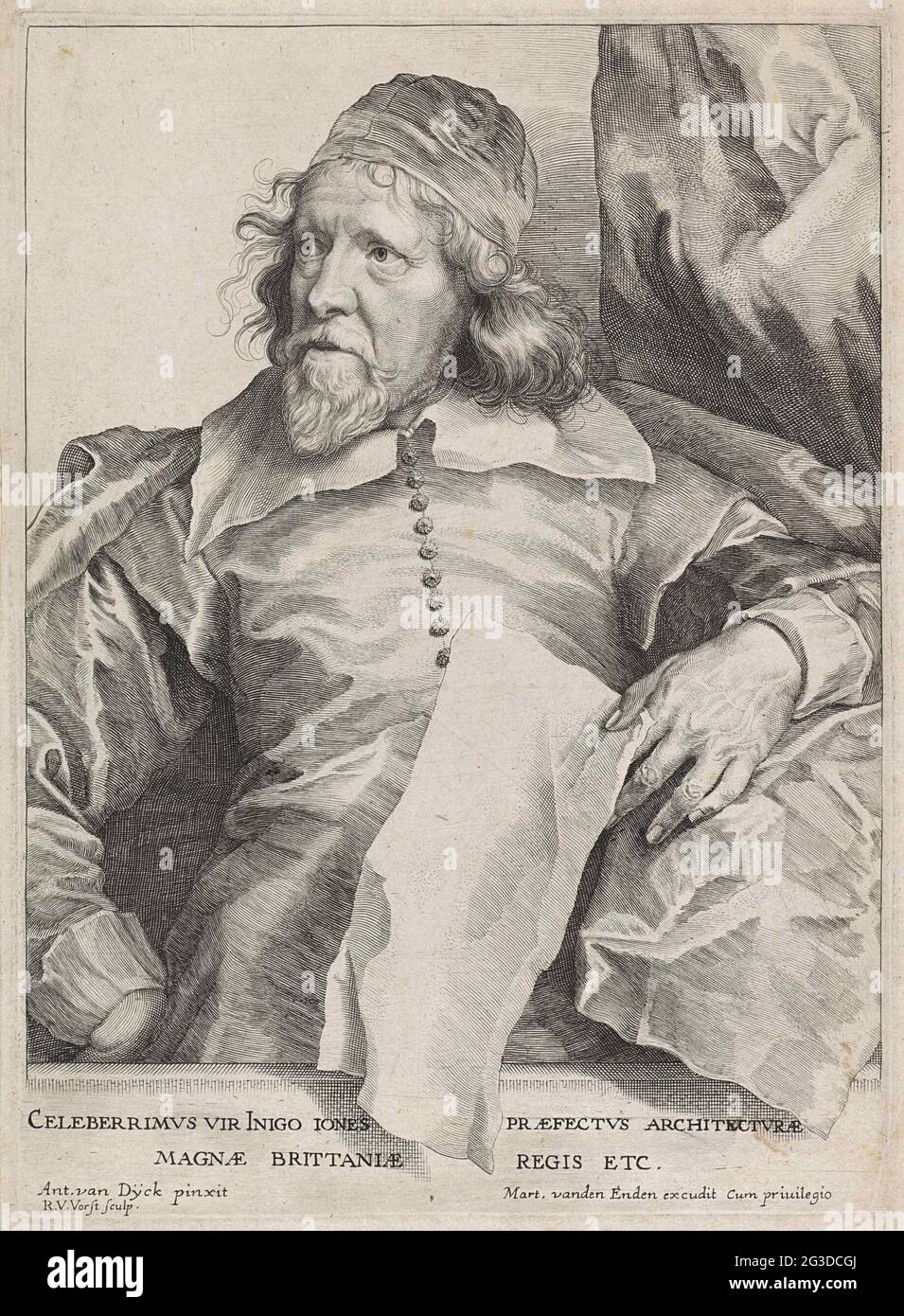 Portrait of Inigo Jones. Portrait of the English architect Inigo Jones ...