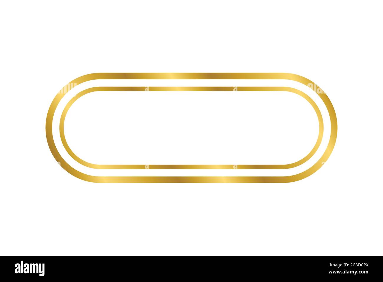 Gold shiny glowing vintage ellipse frame with shadows isolated on white ...