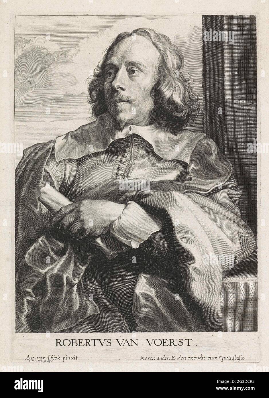 Portrait of Robert van Hustrest. Portet from the Robert van Voorst ...