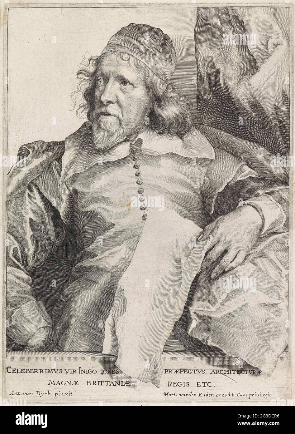 Portrait of Inigo Jones. Portrait of the English architect Inigo Jones ...