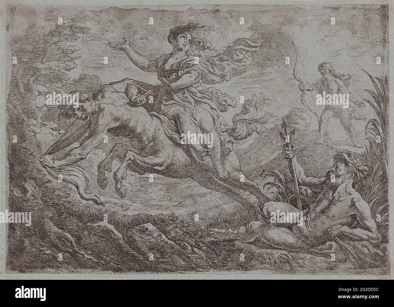 Nessus is affected by the poison arrow of Hercules; Roof from ...