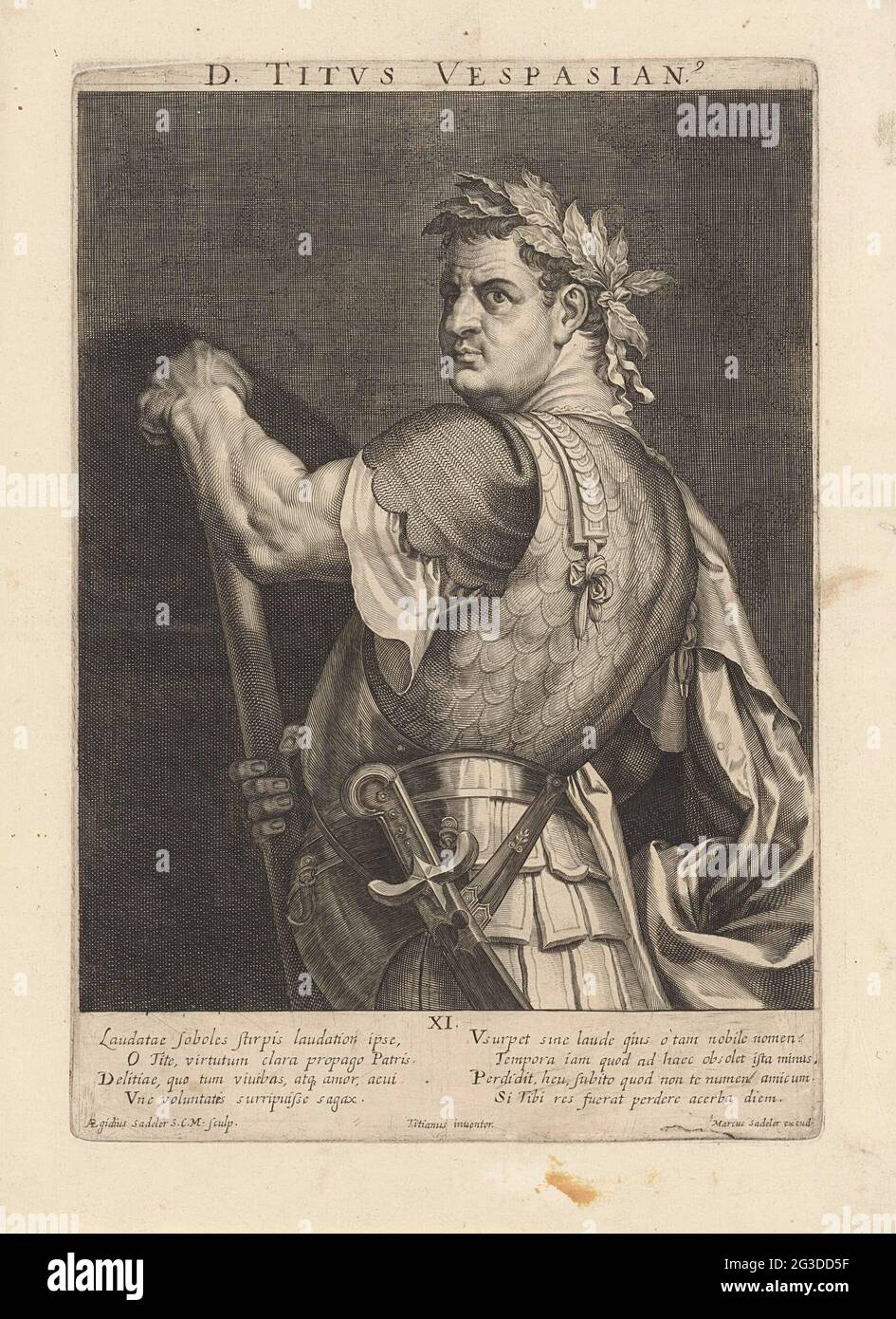 Portrait of emperor Titus; Roman emperors Stock Photo - Alamy