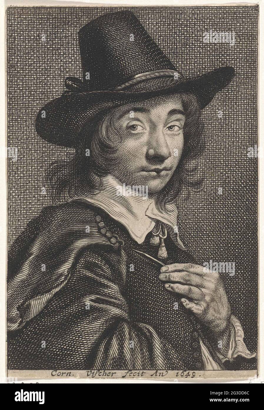Self-portrait of Cornelis Visscher. Self-portrait of Cornelis Visscher ...