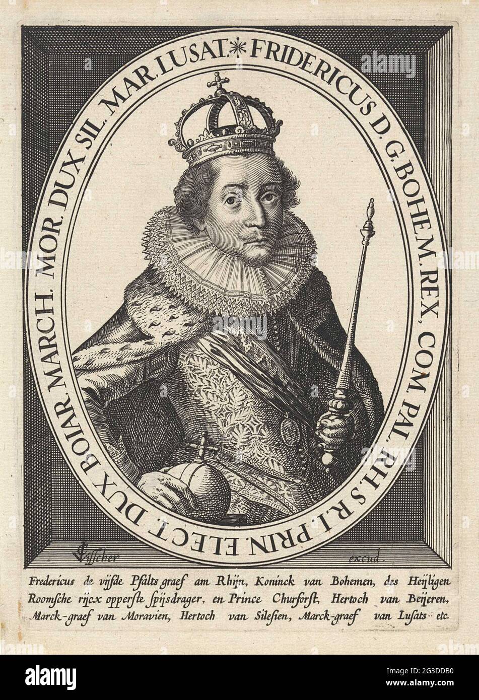 Portrait of Frederik v from the Palatinate. Frederik v of the ...