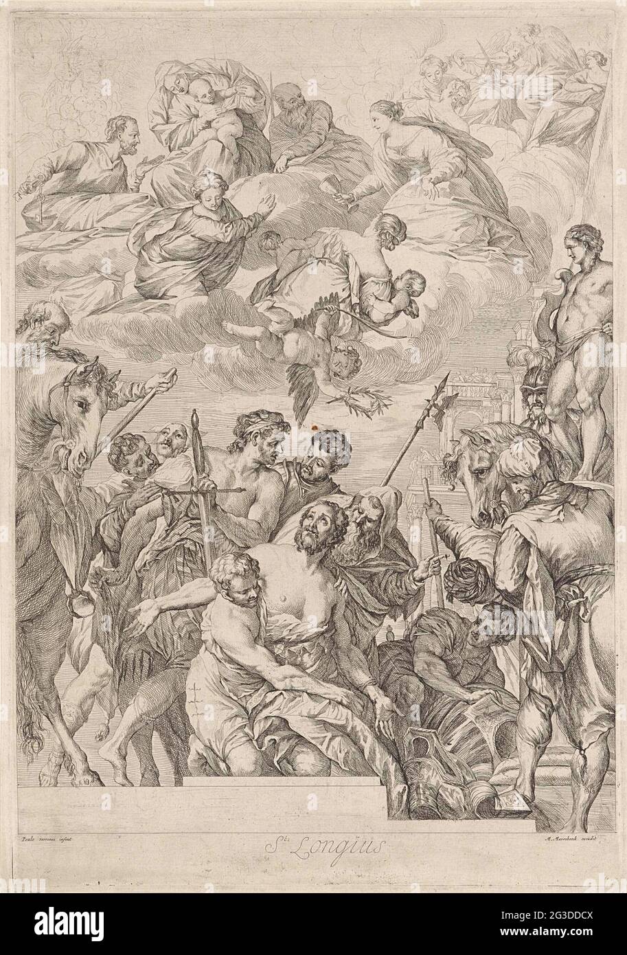 Torture of the Holy Georgius de Grote; St. Longius Stock Photo - Alamy