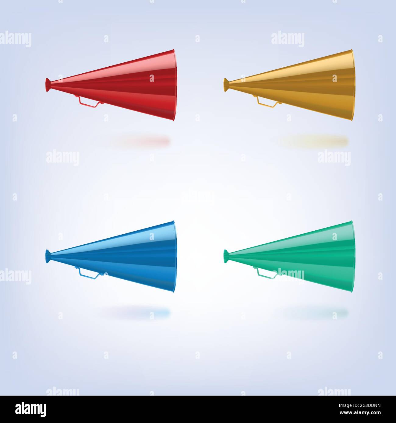 Megaphones set different colors Stock Vector Image & Art - Alamy