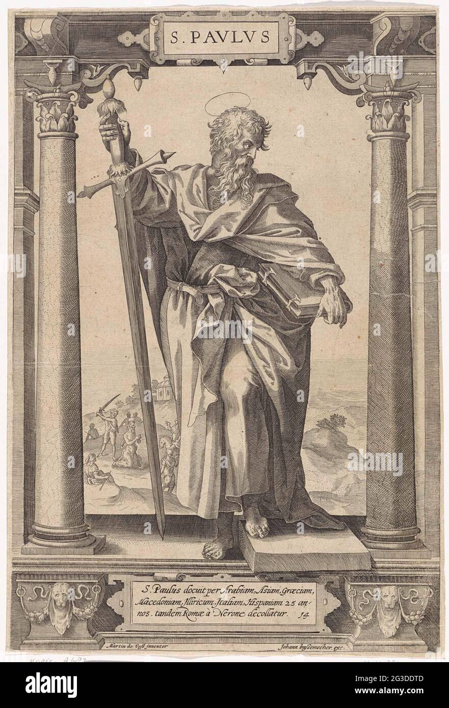 H. Paulus from Tarsus; S. PAVLVS; Christ and the twelve apostles, and H ...