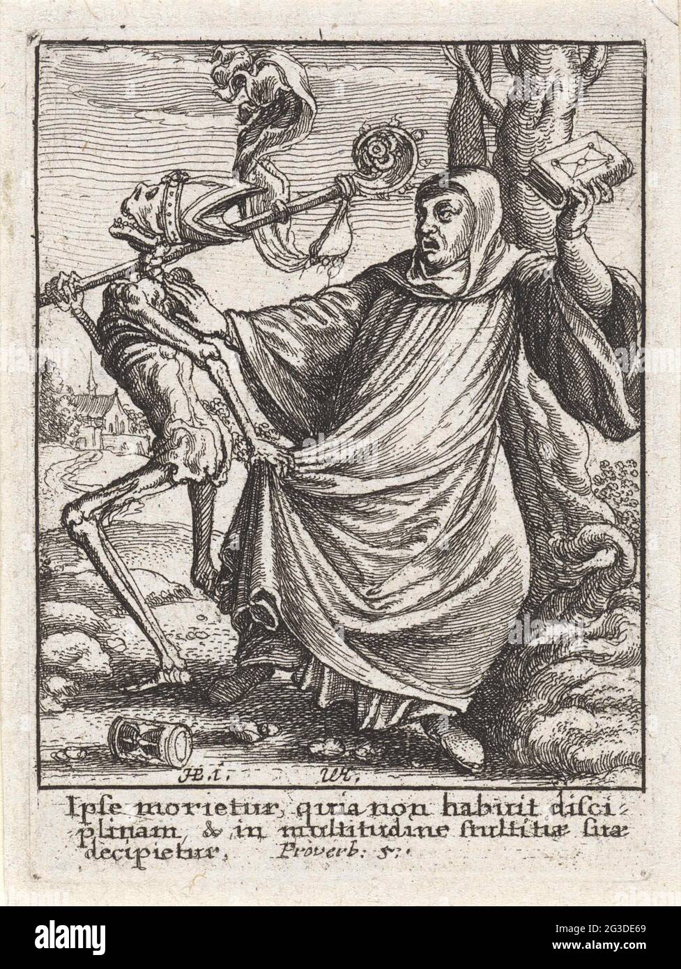 The abbot and death; Dance dance. An abbot is withdrawn by death to his ...
