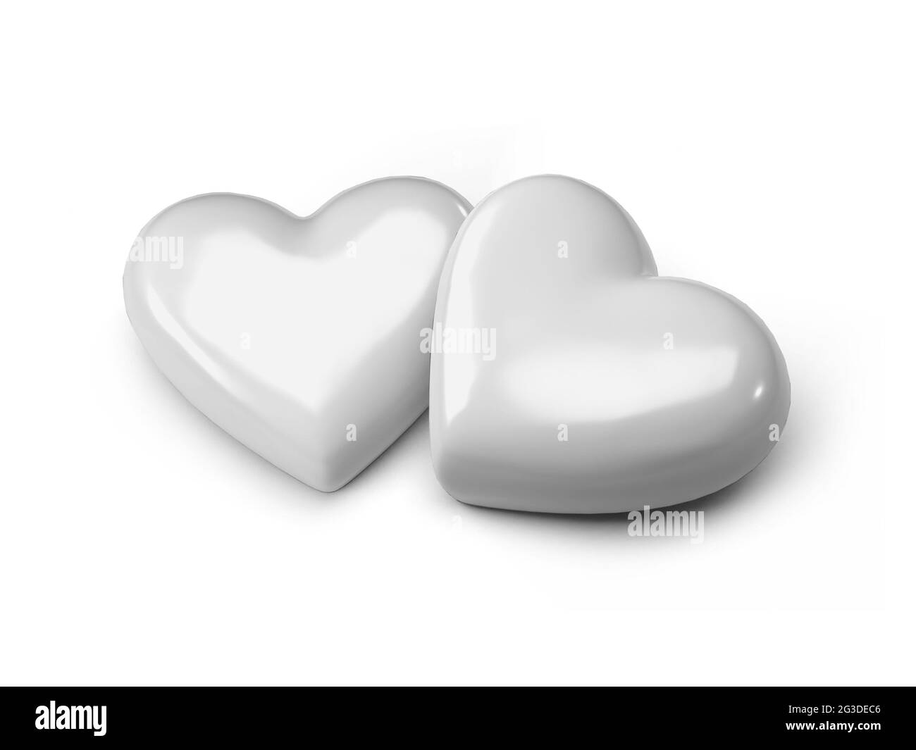 Valentine Heart Candy 3D Illustration Mockup Scene on Isolated ...