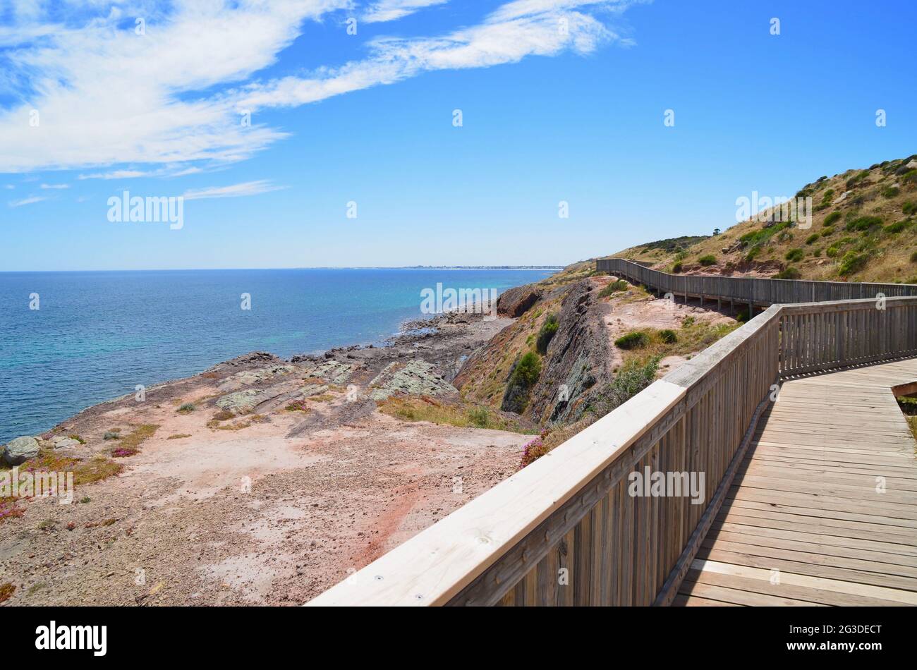 Boardwalk at Hallett Cove Conservation park, South Australia Stock ...