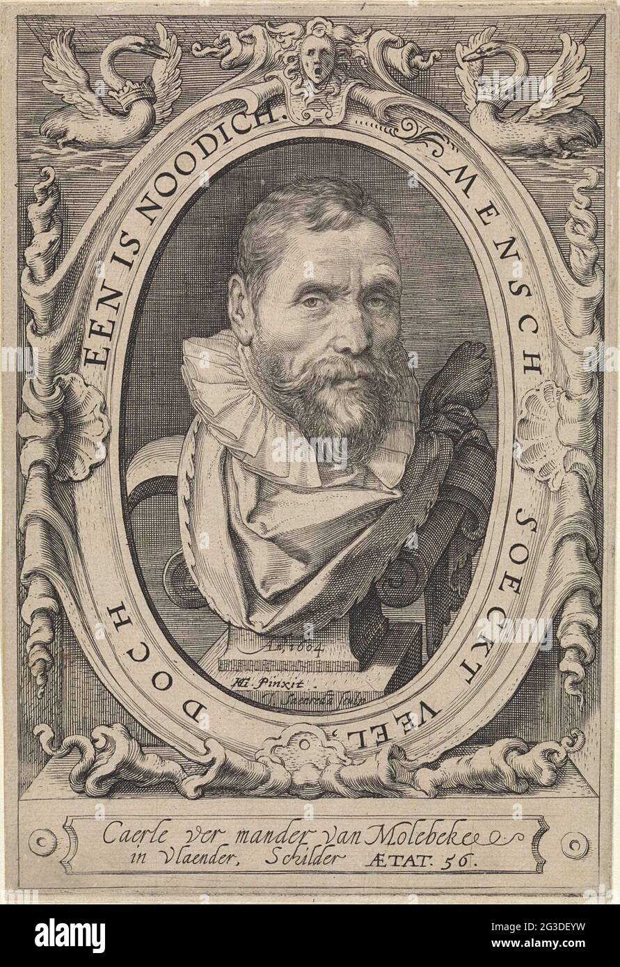 Portrait of Charles Van Mander. Bust by Karel van Mander in an ...