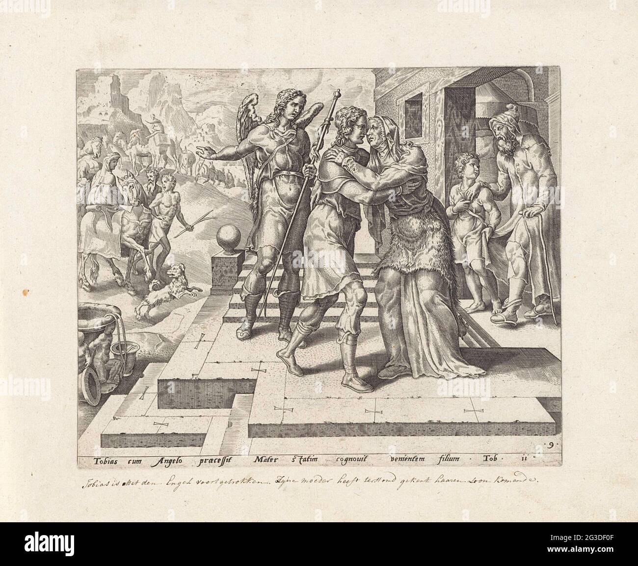 Return from Tobias; Story of Tobias. Tobias embraces his mother Anna ...