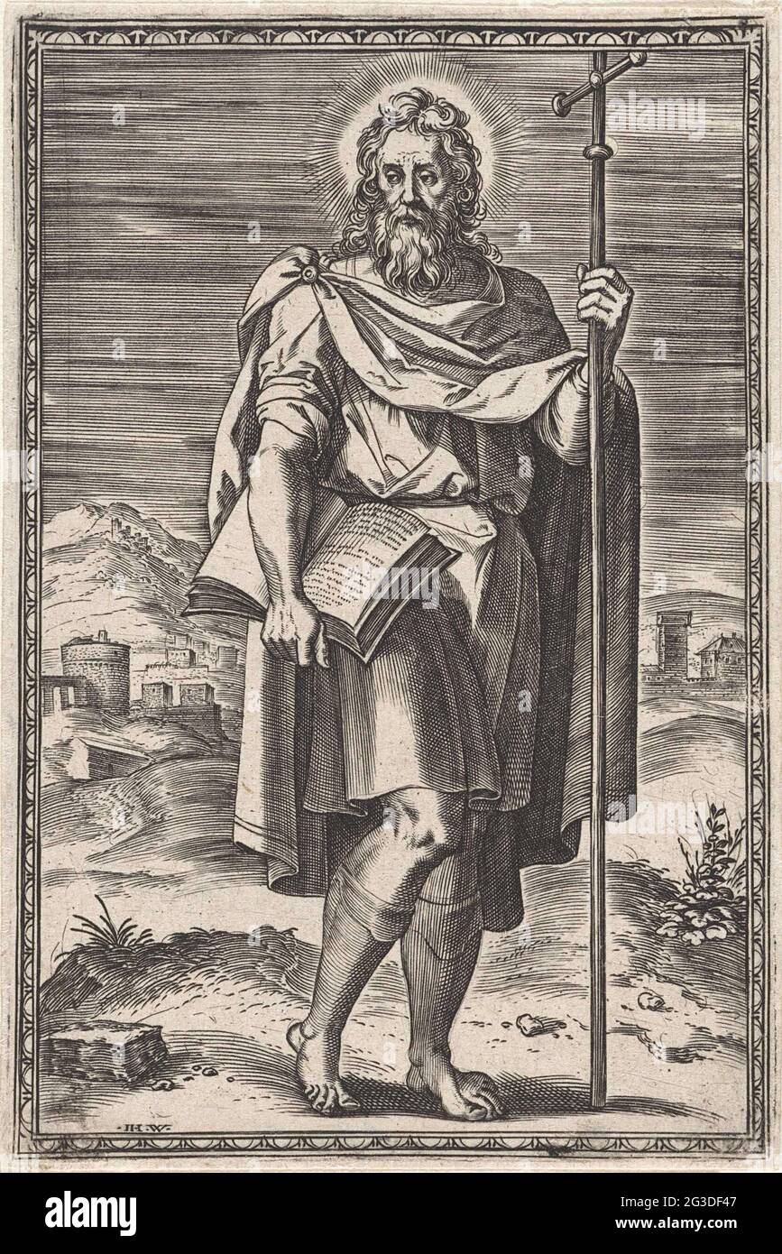 H. Filipus; Christ and the twelve apostles. Landscape with the apostle ...