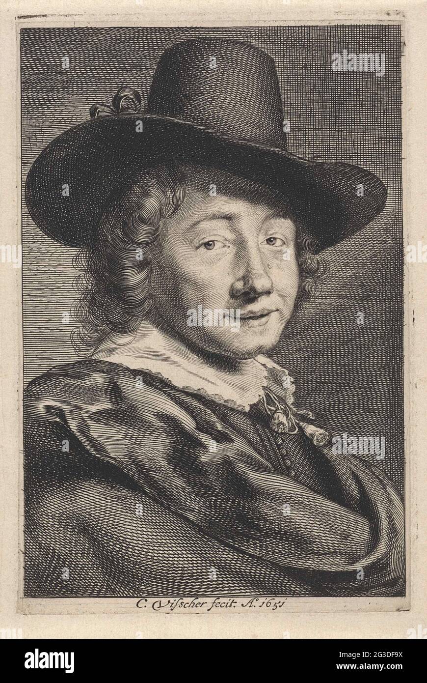 Self-portrait of Cornelis Visscher. Self-portrait of Cornelis Visscher ...
