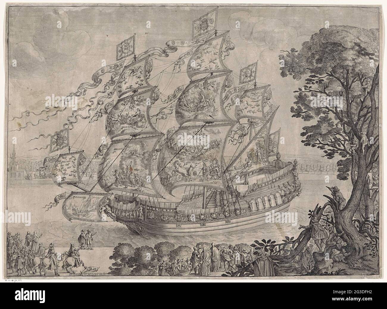 Ship by Maria Theresia (Queen of France), 1660. The royal Spanish ship ...