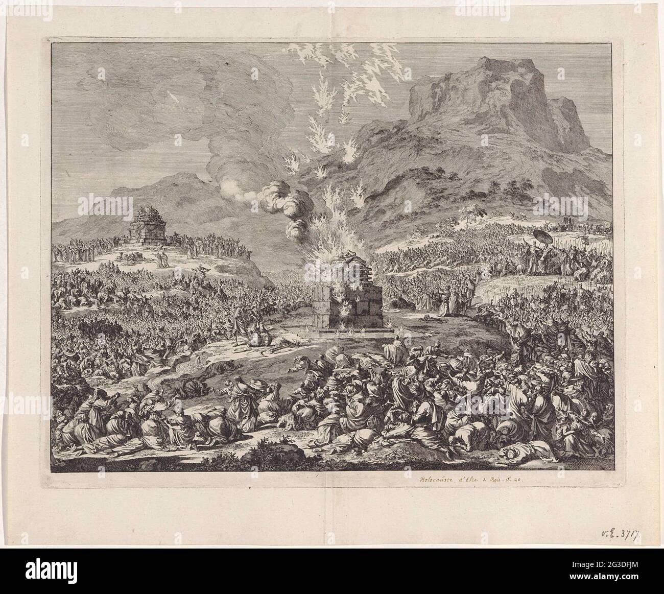 Offer van Elia digested by fire; Elias Offerhande through the fire from ...
